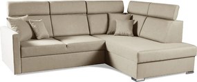 Sedací souprava SLIM XL | 238x180 cm | pravá | rozkládací + úložný prostor | letto 11 šedobéžová EASY CLEAN