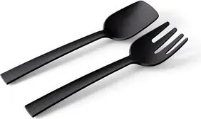 BLIMPLUS Příbor na servírování salátu Paestum Carbon Black / 29 cm / b