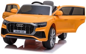 Dětské elektrické autíčko s dálkovým ovládáním BestBerg BBCC-70O – Audi Q8 / nosnost 30 kg / Li-Ion baterie / oranžová
