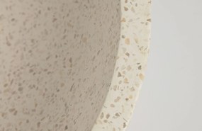 OnaDnes -20% Bílé kulaté terrazzo umyvadlo na desku Kave Home Kuveni 40 cm