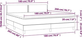 Box spring postel s matrací černá 180x200 cm samet 3141259