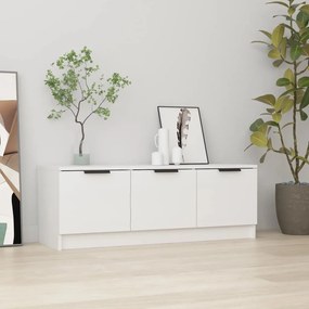 TV skříňka bílá vysoký lesk 102 x 35 x 36,5 cm kompozitní dřevo - Default Title
