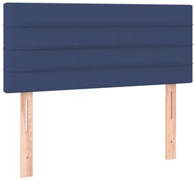 Box spring postel s matrací a LED modrá 120x190 cm textil