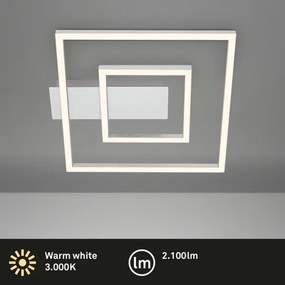 Briloner - LED Stropní svítidlo FRAME LED/22W/230V 3000K 30x32 cm matný chrom