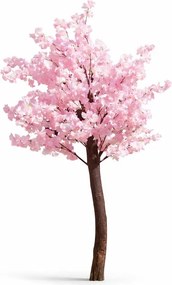 3D umělý strom Sakura 150 × 100 cm, růžová dekorace, IP44 venkovní, kov a plast