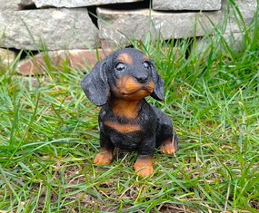PRODEX IMPORT Zahradní figurka pes jezevčík štěně 15x11 cm