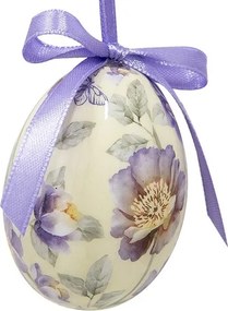 12ks dekorace závěsné vajíčko s květy Spring Egg - Ø 4*5cm