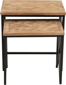 Odkládací stolky v sadě 2 ks z jedlového dřeva 38x51 cm Kickford – Premier Housewares
