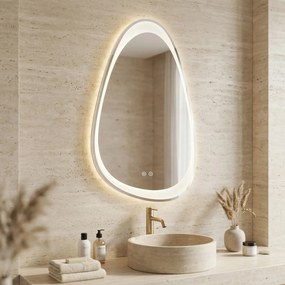 Tutumi Zrcadlo 90x50 cm s vyhříváním a regulovatelným LED osvětlením HOM-01517