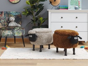 Zvířecí stolička hnědá  s úložným prostorem SHEEP Beliani