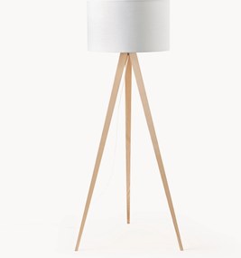 Stojací stativová lampa z masivního dřeva Jake, skandi styl