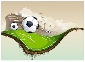 Skleněný obraz - Fotbalové hřiště (70x50 cm)