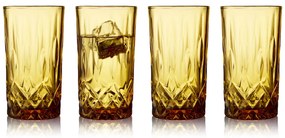 Lyngby Glas Sada sklenic Highball Sorrento 38 cl (4 ks) Amber