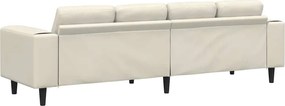 Pohovka do obývacího pokoje Krémová 250 x 77 x 76 cm 3335098