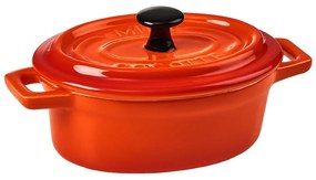 C'EST SI BON Mini zapékací miska s pokličkou oválná - oranžová