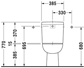 Duravit D-Code - WC kombi mísa, spodní odpad 21110100002