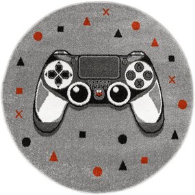 Koberec Lima G928A Gamepad světle šedý / tmavě šedý kruh