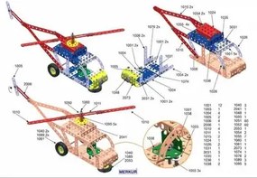 Merkur 3 stavebnice / 273 dílů / 30 modelů / od 6 let