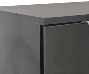 vidaXL Příborník černý s vysokým leskem 107x35x80,5 cm
