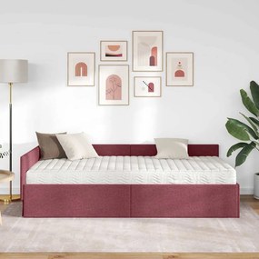 Rohový rám postele s matrací Jiný s čelo 2 ks Šedá textil 3393600