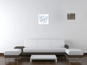 Gario Obraz s hodinami Modrý motýlek Rozměry: 40 x 40 cm