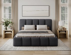 Postel Edvige + Dřevěný rám + plynový výtah + kontejner 180x200
