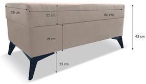 Taburet IRMA s úložným prostorem - žlutý - ITAKA 33