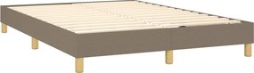 Box spring postel s matrací taupe 140x190 cm textil 3140453