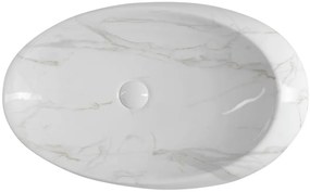 Sapho, DALMA keramické umyvadlo 68x16,5x44 cm, carrara, MM317