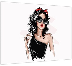 Skleněný obraz - Fashion woman (70x50 cm)