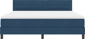 Postel s boxspringem s čelo Modrá 180 x 200 cm textil 3338635