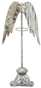 Svícen kovový ArtFerro - Andělská křídla s hvězdičkou -  43 cm