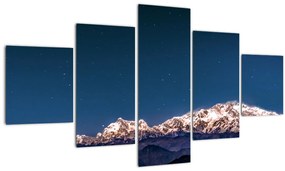 Obraz hor a noční oblohy (125x70 cm)