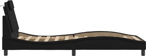 Rám postele Viana bez matrace černý 90x200 cm umělá kůže 3208068