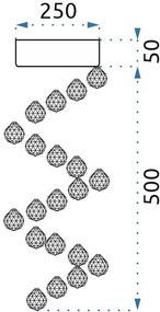 Toolight Křišťálová lampa Plafond APP785-1C