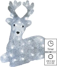 LED vánoční jelínek EMOS DCFC06 ZY2275 230V studená bílá s časovačem