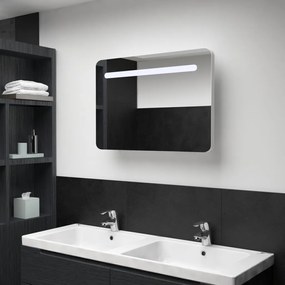 Led Koupelnová Skříňka Se Zrcadlem 80 X 9,5 X 55 Cm