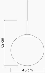 Sikrea 9382 Eva, moderní závěsné svítidlo z ručně foukaného kouřového/bílého skla, 1xE27, Ø45cm