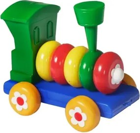 Směr Lokomotiva na šroubování / Tahací hračka / Plast / 20 cm / 2+