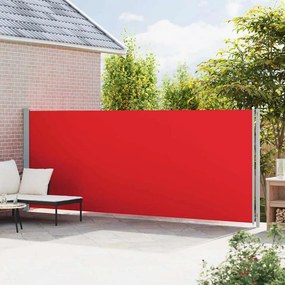 Zatahovací boční markýza 180 x 600 cm červená 317967