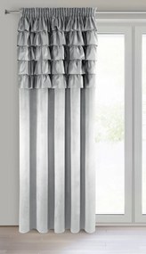ZATEMŇOVACÍ ZÁVĚS NA PÁSCE AURA 140X270 CM STŘÍBRNÁ