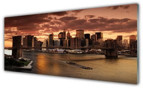 Plexisklo-obraz Město Brooklynský Most 125x50 cm