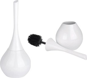 Toaletní kartáč FLAKON WHITE, bílý, keramický, WENKO