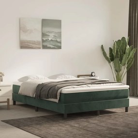 Box spring postel s matrací tmavě zelená 140x200 cm samet 3144336