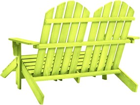 2místná zahradní židle Adirondack s podnožkou jedle zelená 315916