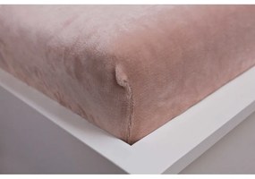 Hnědé napínací prostěradlo z mikroflanelu 180x200 cm – Jerry Fabrics