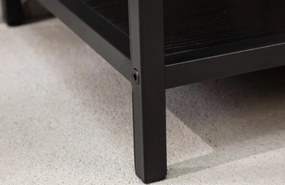 Moebel Living Černý jasanový konferenční stolek Tobi 120 x 60 cm