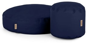 SakyPaky set - sedací vak Žiži a taburet tmavě modrá