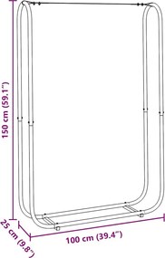 vidaXL Stojan na palivové dřevo 100x25x150 cm Pozinkovaná ocel [4100703]