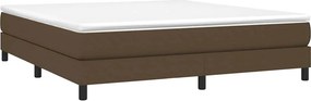 Box spring postel s matrací tmavě hnědá 180x200 cm textil 3144096